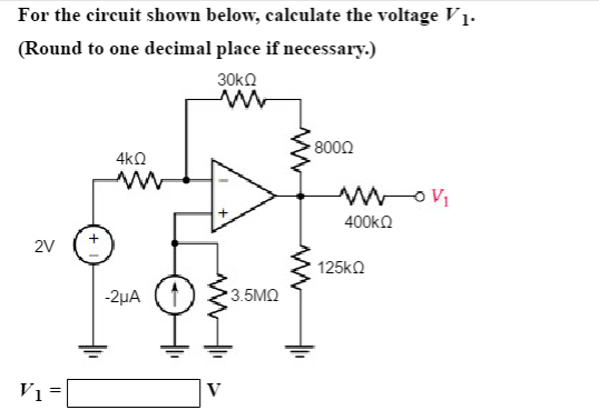 Solved Compute vout for the circuit shown below. Round your | Chegg.com