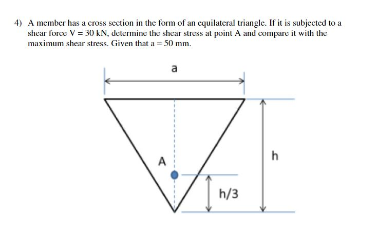 Solved 4) A member has a cross section in the form of an | Chegg.com