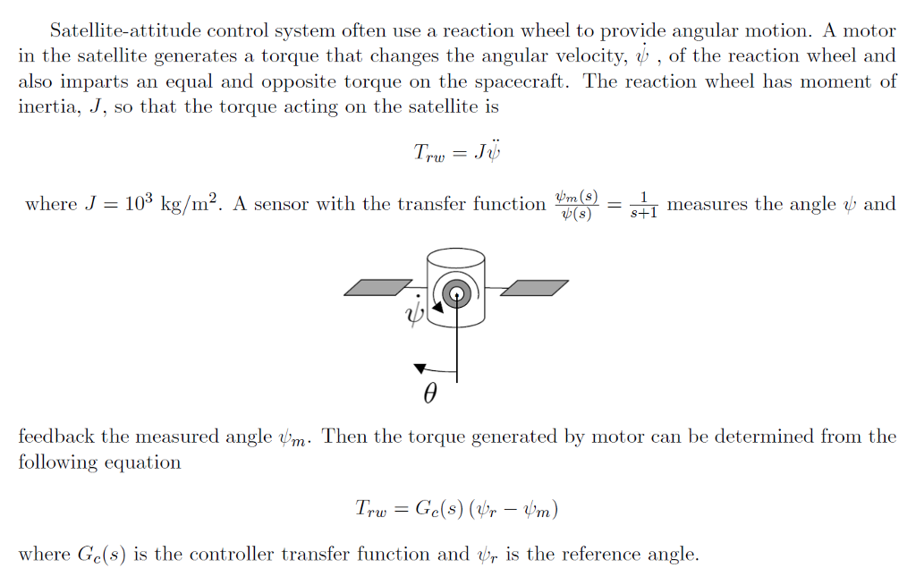 Solved Satellite Attitude Control System Often Use A