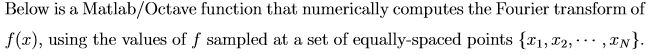 Solved Matlab/Octave, fourier transform: Legend: x - Vector | Chegg.com