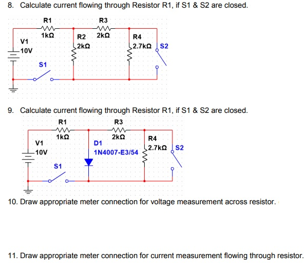Solved 8. Calculate current flowing through Resistor R1, if | Chegg.com
