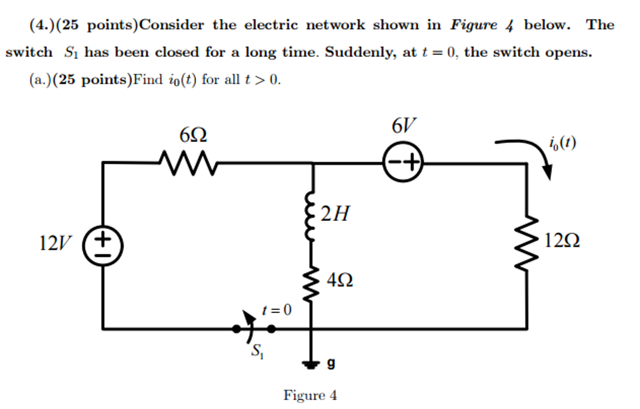 Solved Consider the electric network shown in Figure 4 | Chegg.com
