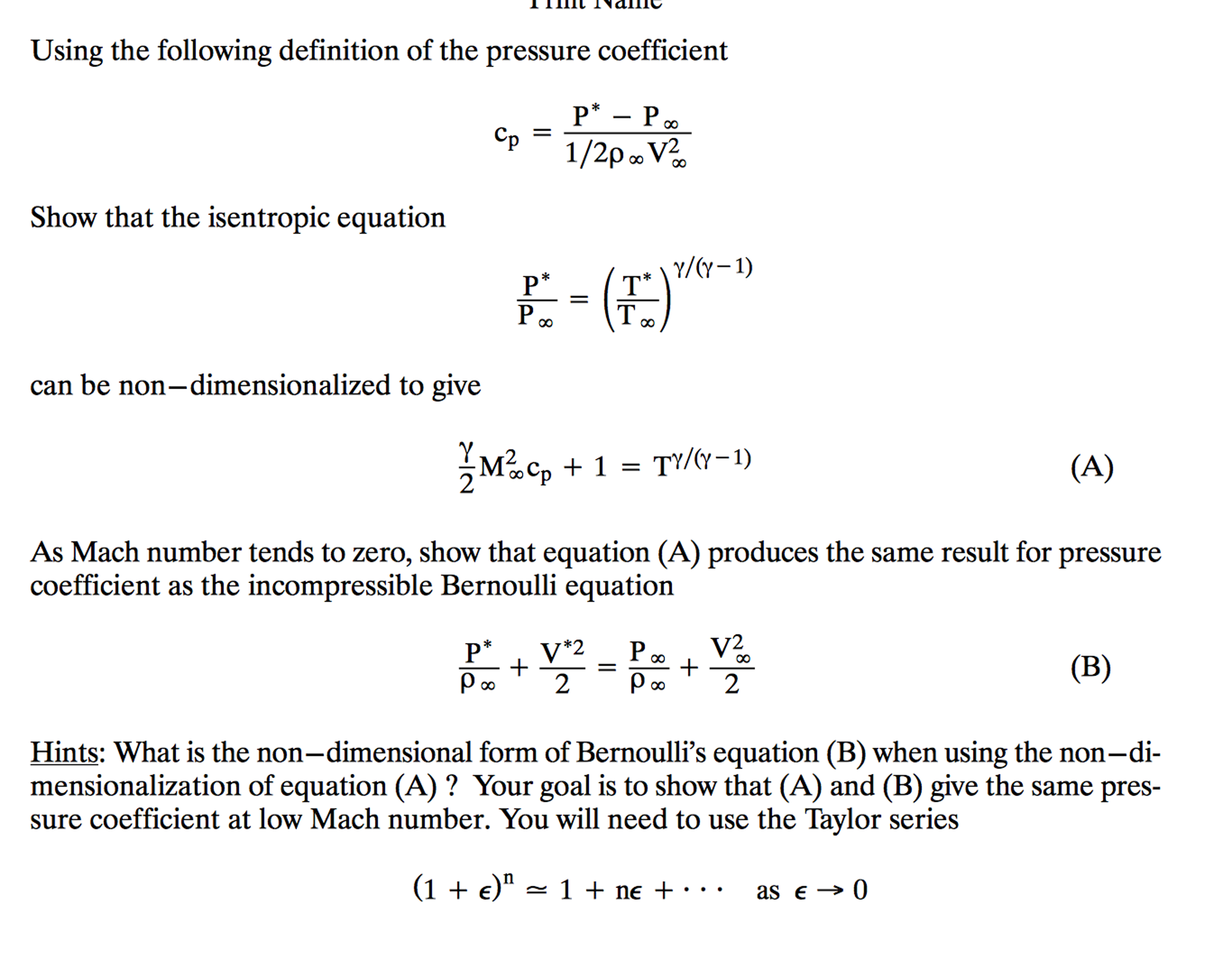 Using the following definition of the pressure | Chegg.com