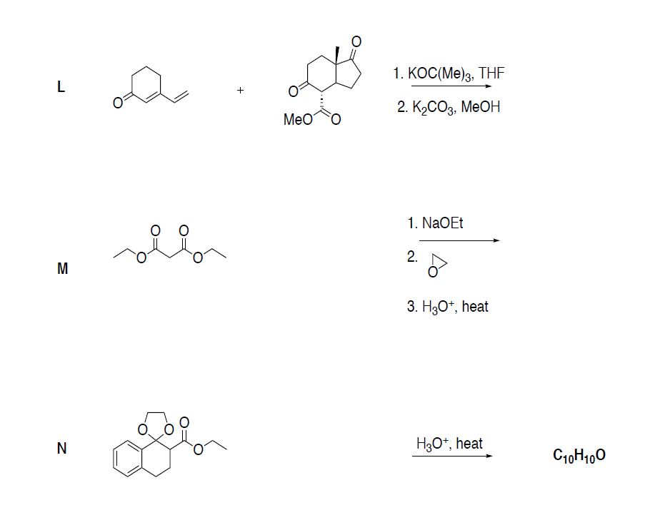 Solved 1. KOC(Me)3, THF 2. K2CO3, MeOH Meo o 1. NaOEt 2. 3. | Chegg.com