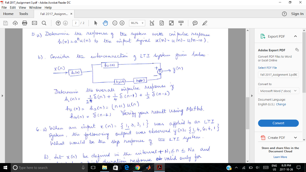 Solved フ.. Fall 2017-Assignment3.pdf-Adobe Acrobat Reader DC | Chegg.com