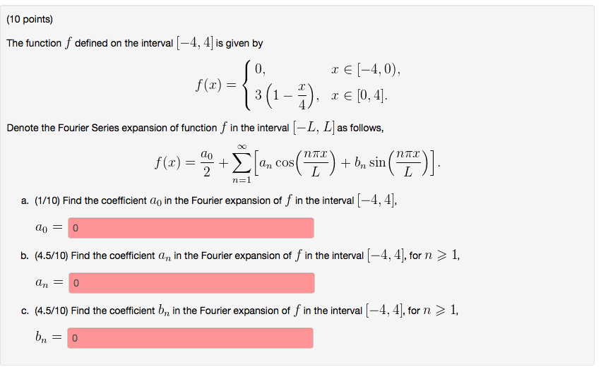 Solved The Function F Defined On The Interval 4 4 Is 