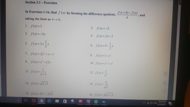 Solved Section 2.1- Exercises fxh), and In Exercises 1-16, | Chegg.com Solved Section 2.1- Exercises fxh), and In Exercises 1-16, | Chegg.com
