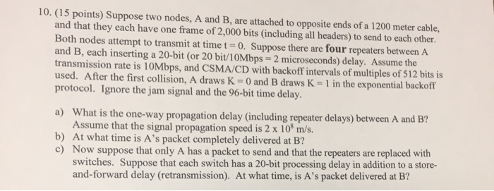 Solved Suppose two nodes, A and B, are attached to opposite | Chegg.com