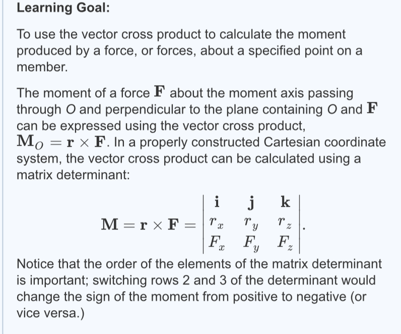 Solved Learning Goal: To use the vector cross product to | Chegg.com