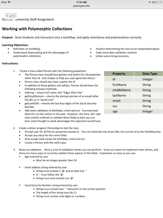 Solved Basic Java Assignment That Deals With Polymorphic