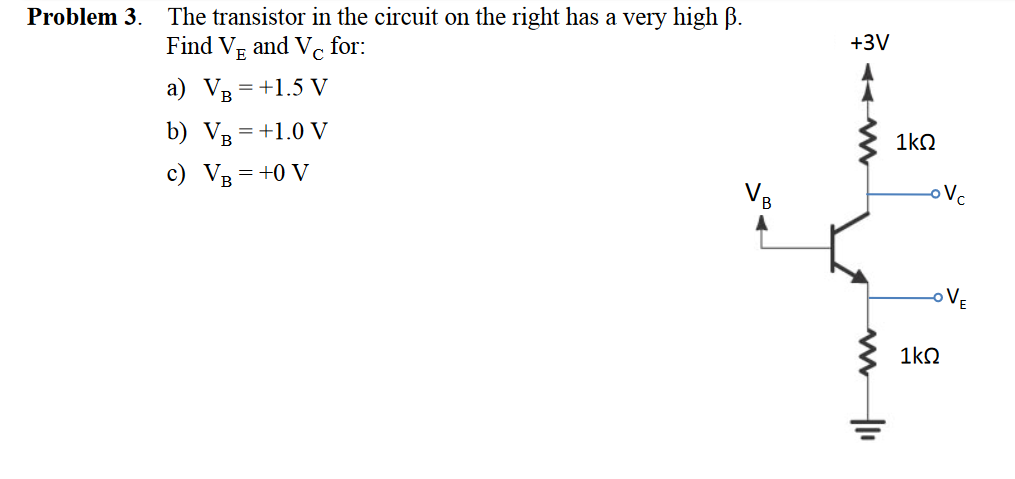 Solved The transistor in the circuit on the right has a very | Chegg.com