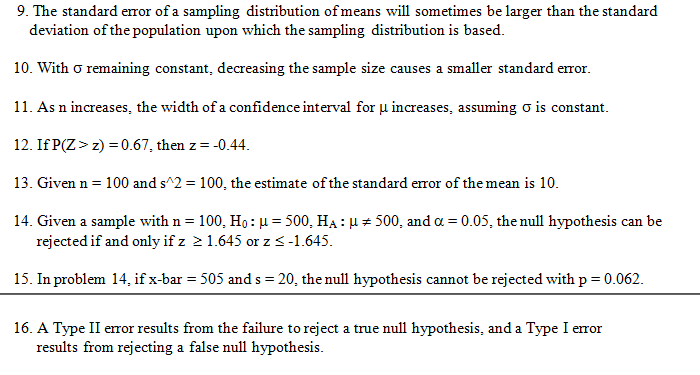 Solved The standard error of a sampling distribution of | Chegg.com