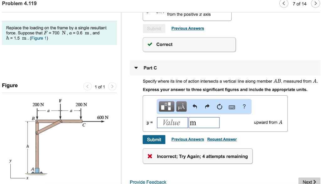 Solved Replace The Loading On The Frame By A Single