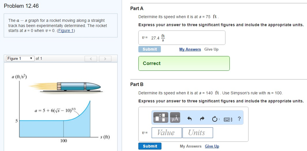 Solved The a - s graph for a rocket moving along a straight | Chegg.com