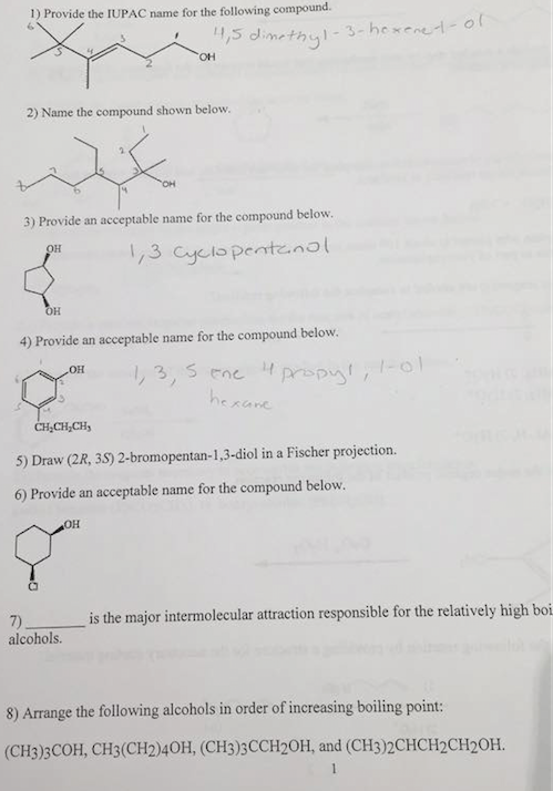 What Is The Iupac Name For The Compound Shown Below Chegg