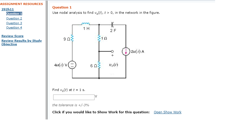 Solved ASSIGNMENT RESOURCES Question 1 Use nodal analysis to | Chegg.com