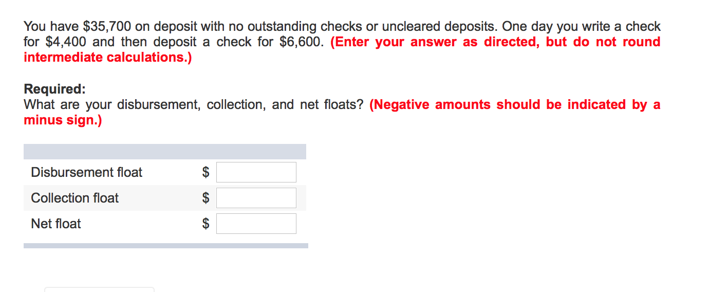 Solved You have $35,700 on deposit with no outstanding | Chegg.com