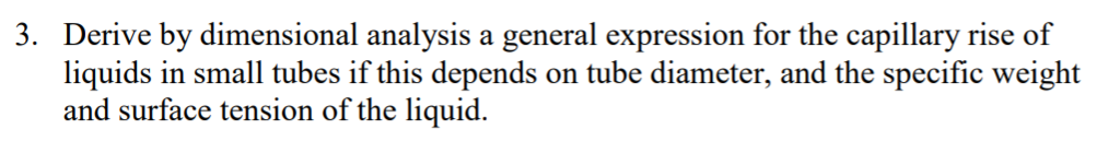 Solved 3. Derive by dimensional analysis a general | Chegg.com