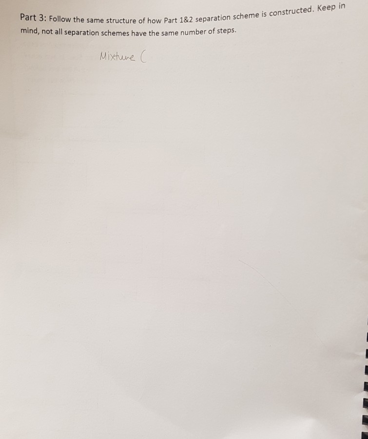 Solved draw a separation scheme to summarize how the product | Chegg.com