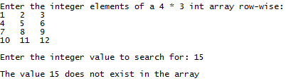 Solved Write a C function linearSearch2D that takes a 2D int | Chegg.com