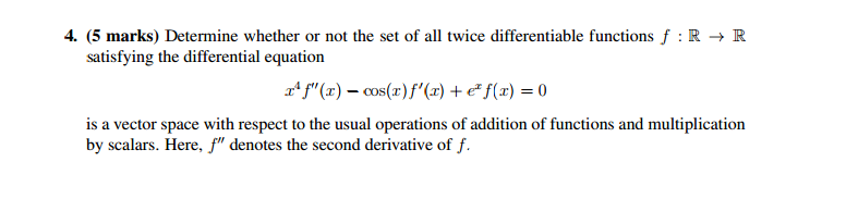 Solved Determine whether or not the set of all twice | Chegg.com