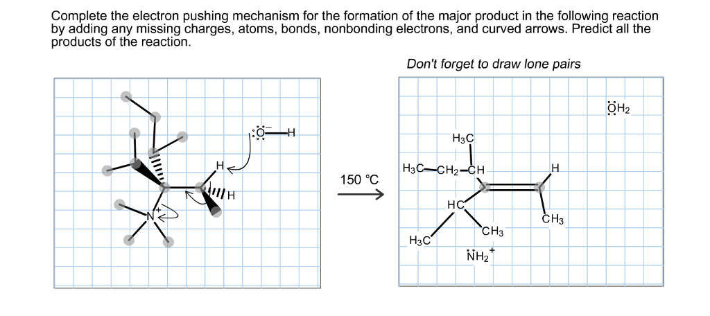Solved Complete the electron pushing mechanism for the | Chegg.com