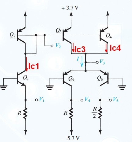 Solved Small electronics question: why does Ic1=Ic3=Ic4 ?? | Chegg.com