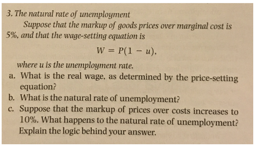 Unemployment Rate Formula