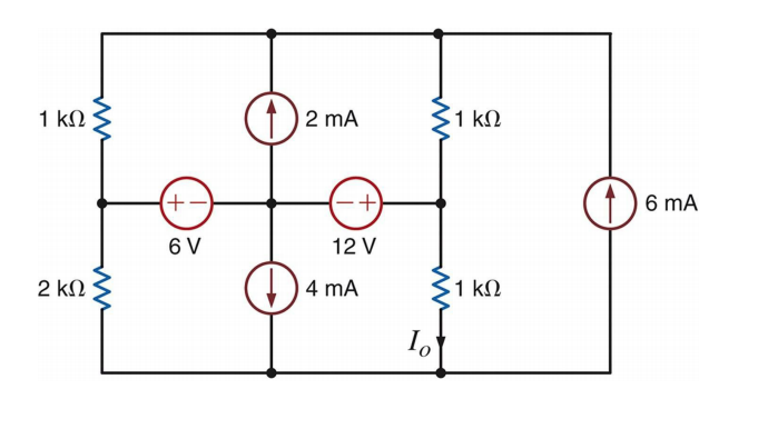 Solved Find I0 in the following circuit by mesh analysis. | Chegg.com