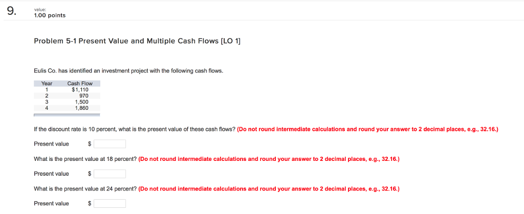 Solved 8. 1.00 points Problem 5-9 Calculating Annuity values | Chegg.com