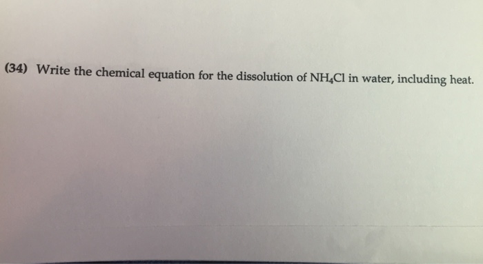 Solved Write the chemical equation for the dissolution of | Chegg.com