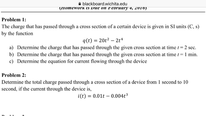 Solved The charge that has passed through a cross section of | Chegg.com