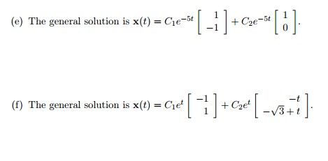 Solved (e) is an asymptotically stable proper node. (f) is | Chegg.com