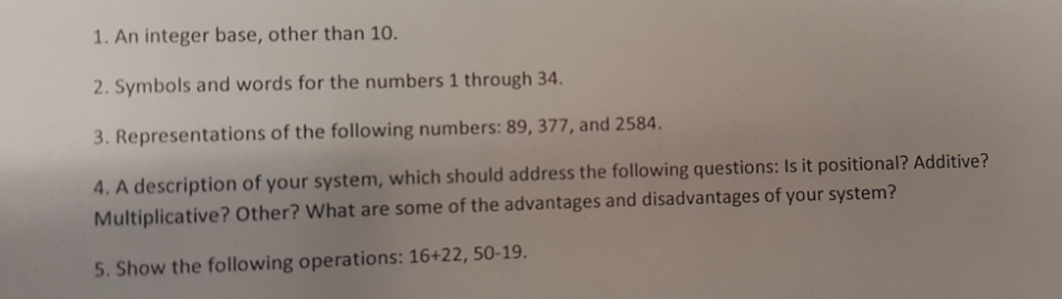 Solved An integer base, other than 10. 2.Symbols and words | Chegg.com
