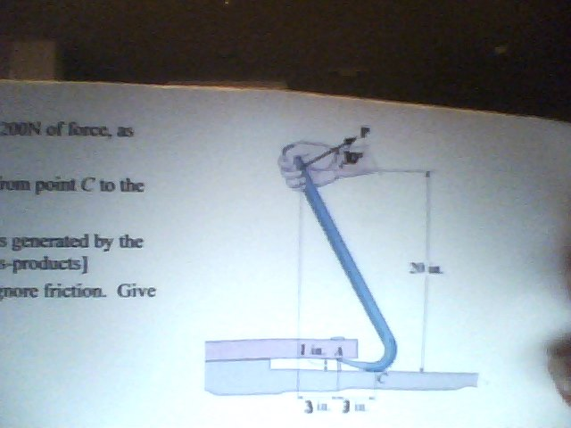 Solved A man pulls on a crowbar with P=200N of force, as | Chegg.com