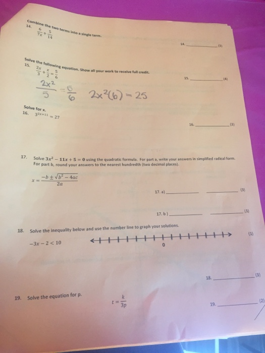 Solved Combine the two terms into a single term. 6/7x + | Chegg.com