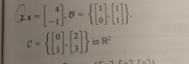 Solved n Exercises 1-4 ?, Ir ) Find the coordinate vectors | Chegg.com