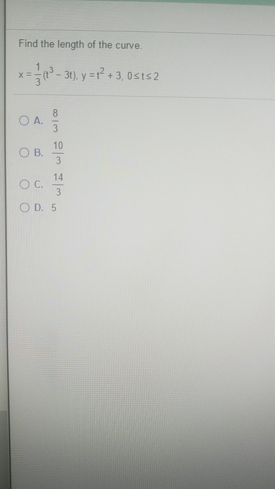 Solved Find the length of the curve. (t3-3t), y=t2 + 3.0sts2 | Chegg.com