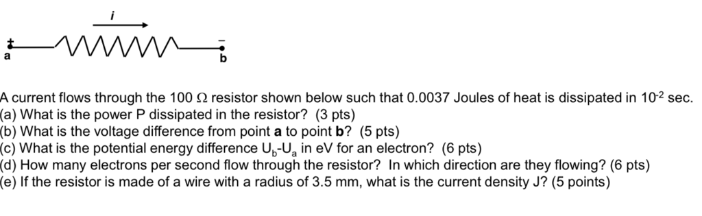 Solved A current flows through the 100 ? resistor shown | Chegg.com