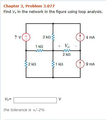 Solved Chapter 3, Problem 3.071 (Circuit Solution) Use mesh | Chegg.com
