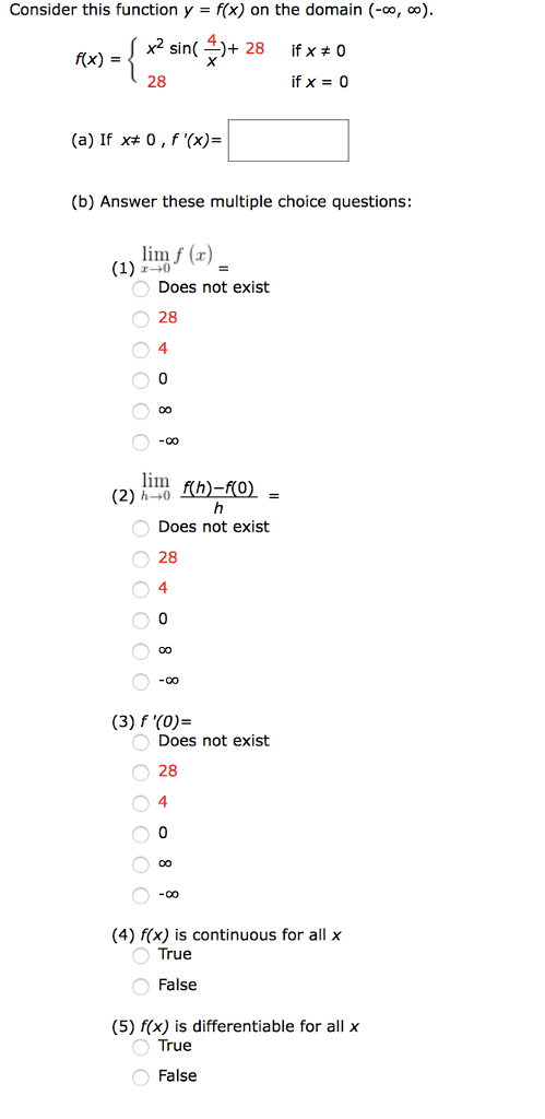 Solved Consider This Function Y F X On The Domain 00