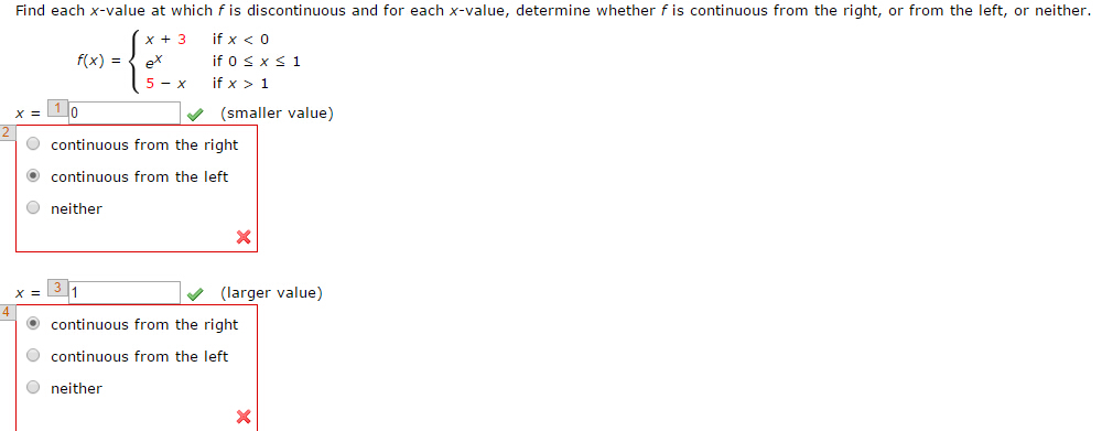 Solved Find each x-value at which f is discontinuous and for | Chegg.com