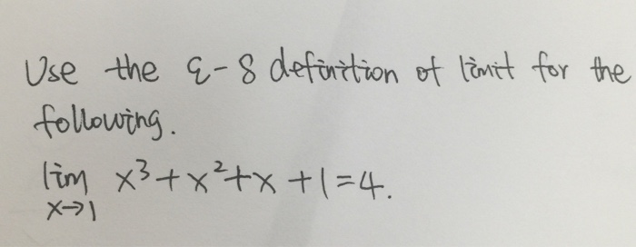 Solved Use the definition of limit for the following. lim_x | Chegg.com