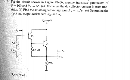 Solved For the circuit shown in Figure P6.66. assume | Chegg.com