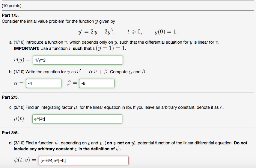 Solved Consider the initial value problem for the function y | Chegg.com