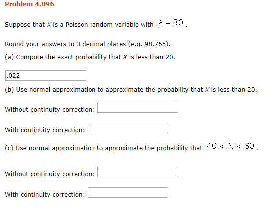 Solved Problem 4096 Suppose That X Is A Poisson Random 6342