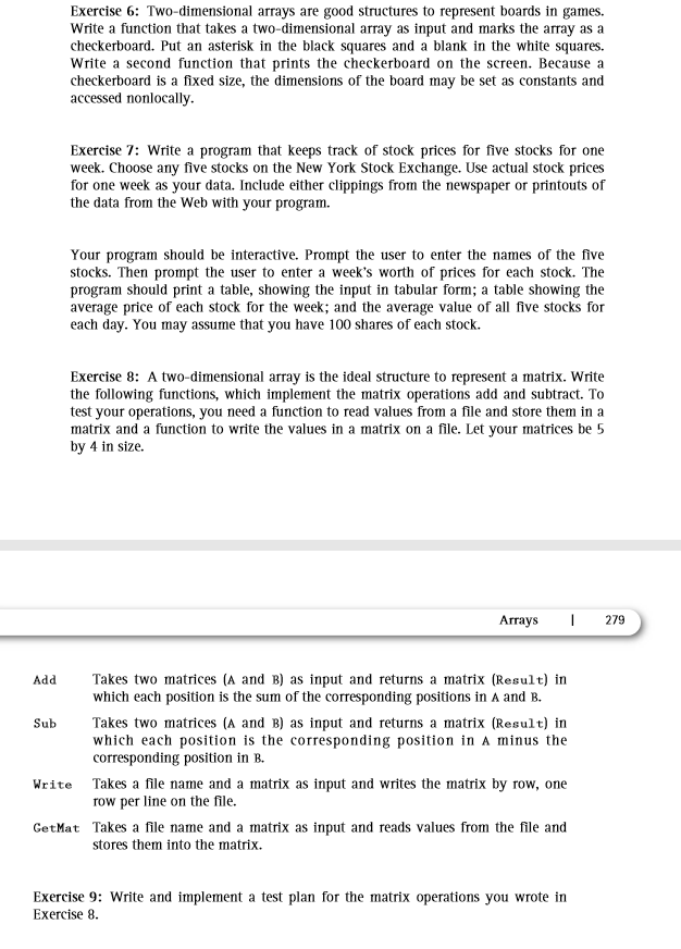 Exercise 6 Two Dimensional Arrays Are Good
