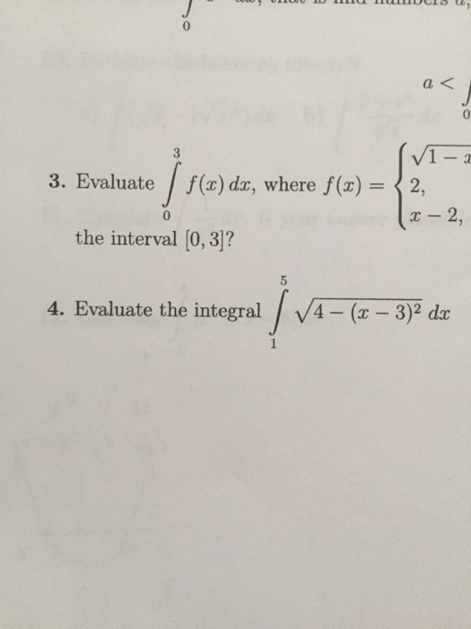 Solved Evaluate integral integral^5_1 squareroot 4 - (x - | Chegg.com