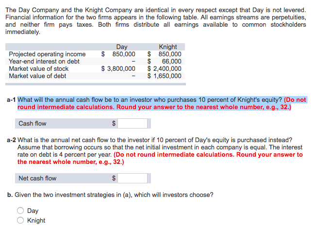 Solved The Day Company and the Knight Company are identical | Chegg.com