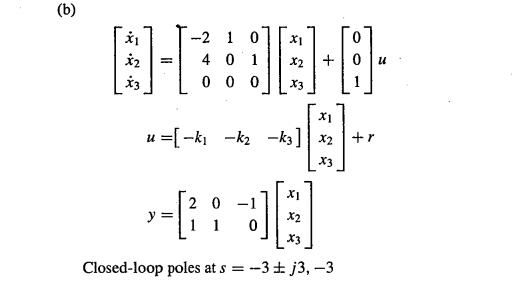 Solved D9.1 For the state-feedback systems described by the | Chegg.com